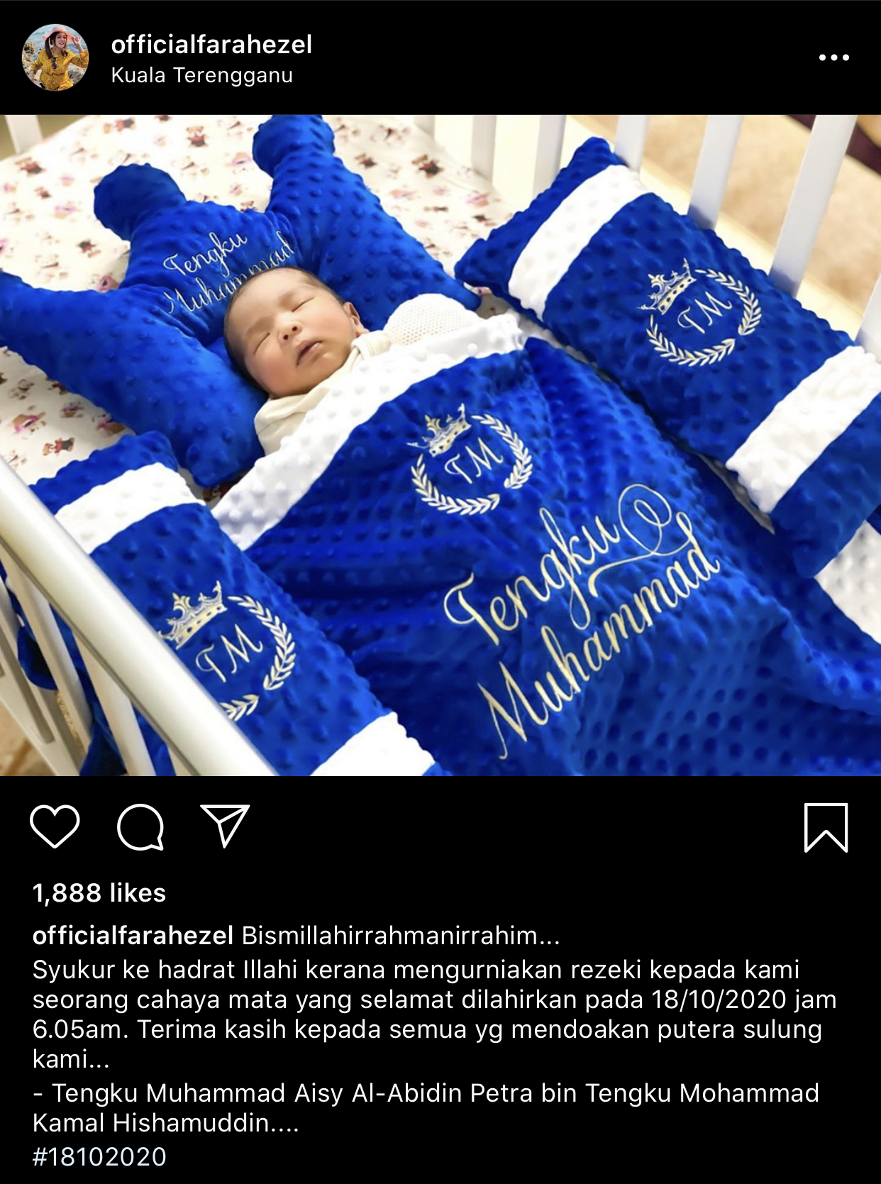 Fara Hazel Kongsi Wajah & Nama Anak Sulung, Tengku Muhammad Aisy Al ...