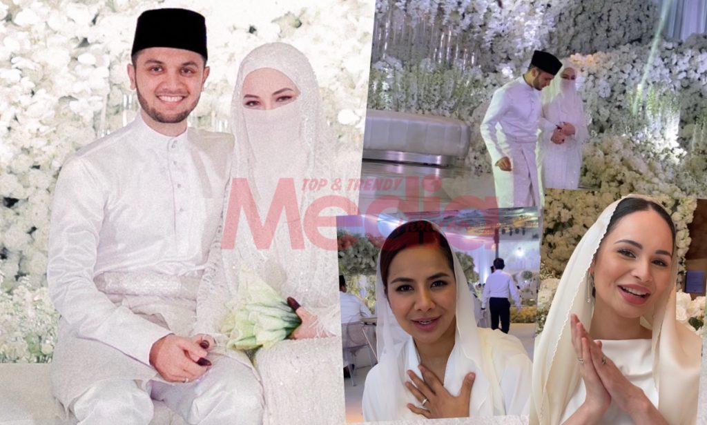 12 Corat-Coret Pernikahan Haris & Neelofa: Majlis Sarat Bunga Putih ...